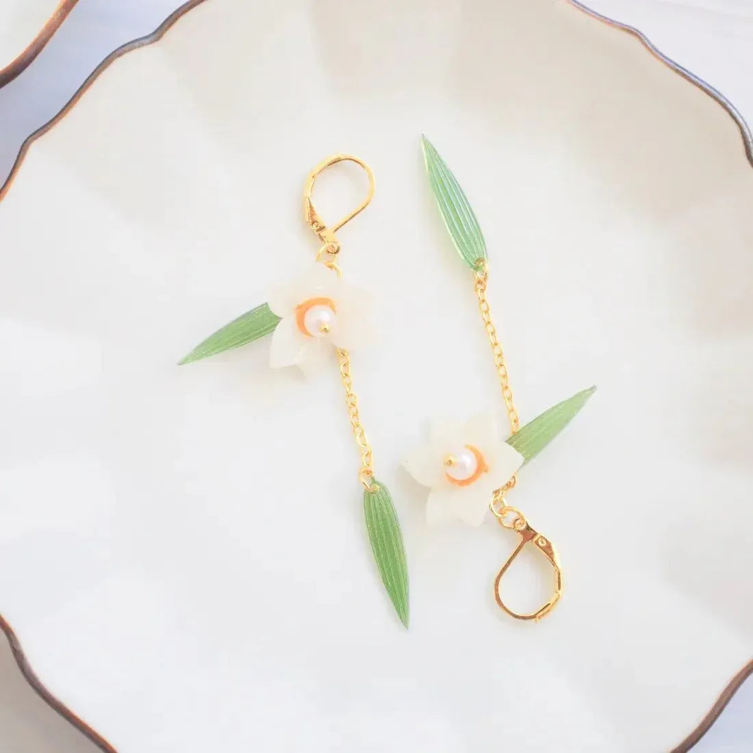Noelani Flower Drop Earrings Inspired by Hawaiian Beauty – Lavahut